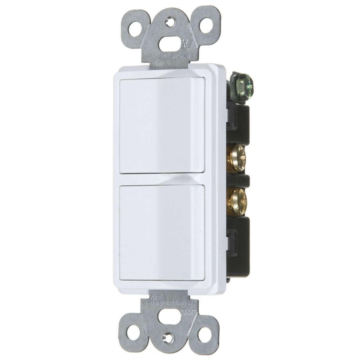 Décora Double Wall Switch - Single Pole - 120/277 V - 15 A - White - 600754